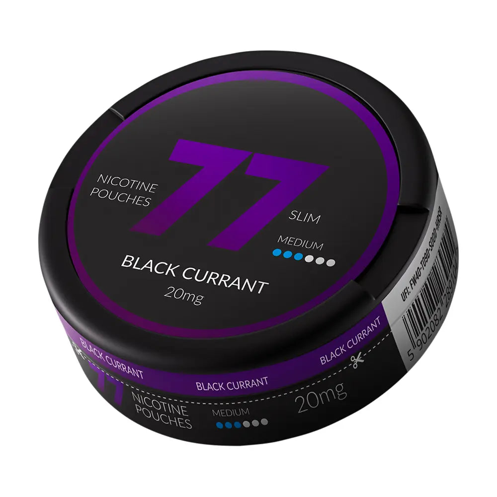 Buy 77 Black Currant Nicotine Pouches Online - Two Wombats
