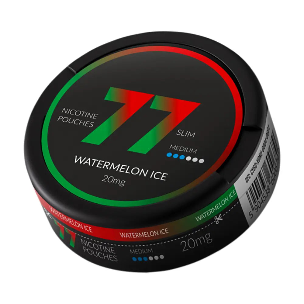 77 Watermelon Ice Nicotine Pouches From £3.49 - UK #1 Site - Buy Online