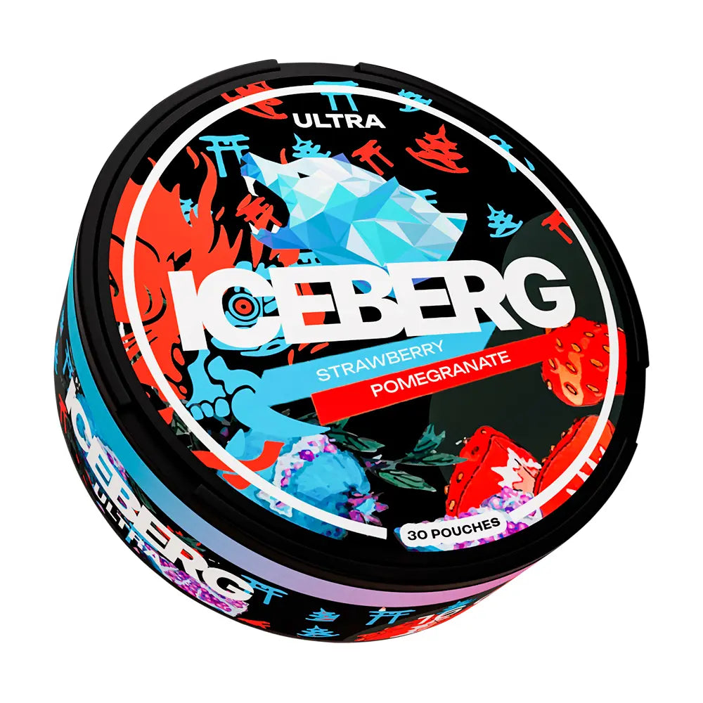 Iceberg Strawberry Pomegranate Nicotine Pouches From £3.77 - UK #1 Site ...
