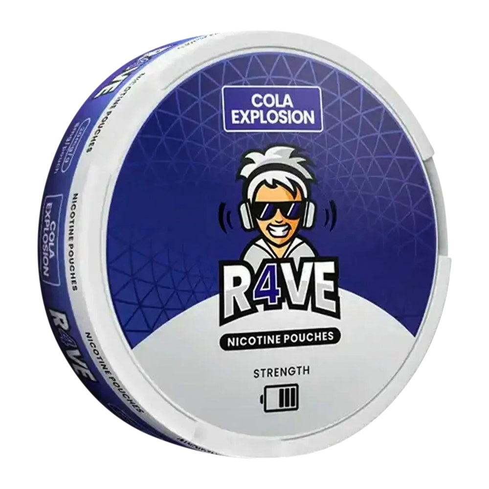Rave Cola Explosion Nicotine Pouches From £3.59 - UK #1 Site - Buy Online